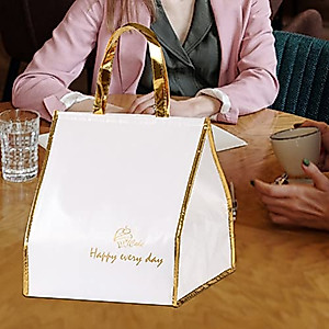 Insulated Grocery Bags Food Delivery Tote Thermal Cake Carrying Bags Picnic Basket Cooler Bag Warmer Pouch for Home Restaurant Travel 40X36X36CM