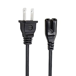 8ft 2 Slot Power Cord for Xbox One 1 X Power Cord Replacement Cable