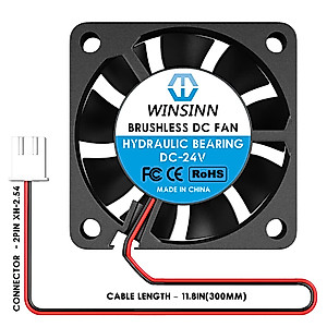 WINSINN 40mm Fan 24V, Ender 3 Fan Upgrade 24 Volt Fans 4010 Hydraulic Bearing, Works with Ender 3 Pro 3X CR-10S (Pack of 5Pcs)