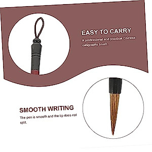 COHEALI 3pcs Langhao Writing Brush Japanese Stationery Set Calligraphy Pen Set Portable Brush Chinese Calligraphy Painting Brushes Wolf Bamboo Brushes Set Calligraphy Ink Wood Wooden Japan