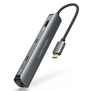 CableCreation 6-in-1 USB-C Hub Bundle with USB C to USB A Cable 5FT 10Gbps