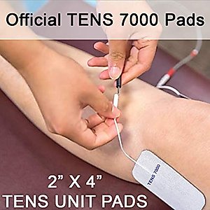 TENS 7000 Official TENS Unit Replacement Pads 32 Pack - 16-2" X 2", 16-2" X 4" TENS Unit Electrode Pads Compatible with Most TENS Machines Replacement Electrodes Value Pack