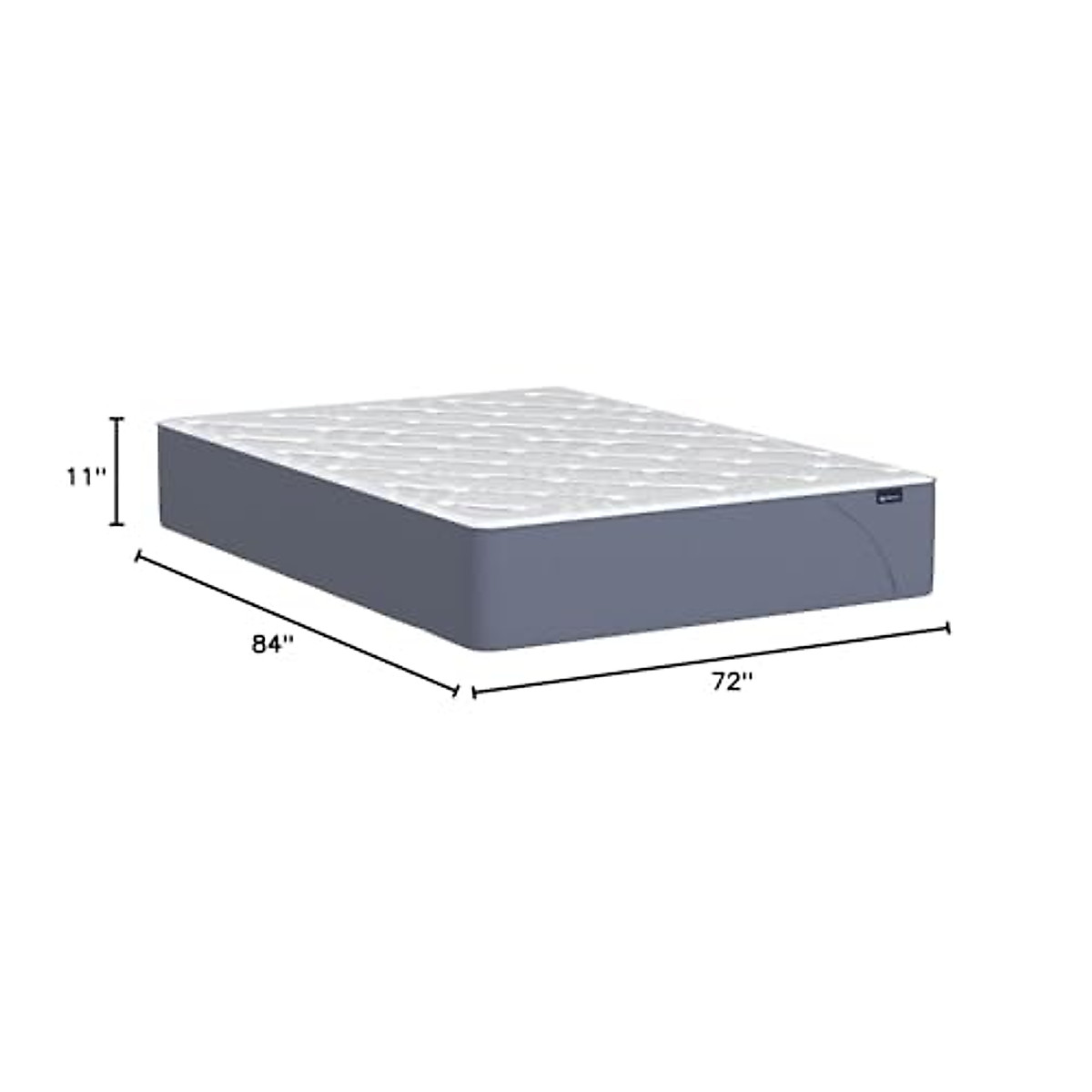 Serta Perfect Sleeper 11 Inch Cal King Gel Memory Foam Hybrid Mattress, Medium, USA Built, 100-Night Trial, CertiPUR-US Certified - Tranquil Wave, White and Light Blue