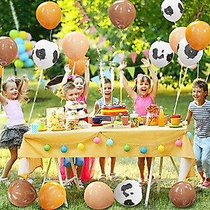 60pcs Western Party Decorations Cow Balloons - 12" Brown Cow Print Cowboy Balloons for Highland Cow Cowboy Baby Shower Farm Birthday Party Decoration Supplies