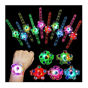 SCIONE LED Light Up Bracelets Party Favors for Kids 4-8 8-12, 48 Pack Goodie Bag Stuffers Classroom Prizes, Pinata Stuffers, Return Gifts for Kids Birthday Halloween Christmas Valentines Party Faovrs