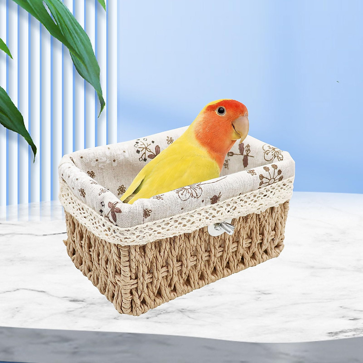 Jinkoozz Bird Nest, Parrot House, Bird Parrot Hammock, Bird Bed, Small Animals House, Birdcage Accessories, Suitable for Birds Parrots Parakeets Cockatiels Lovebird 7.1 × 4.7 × 3.9 Inches
