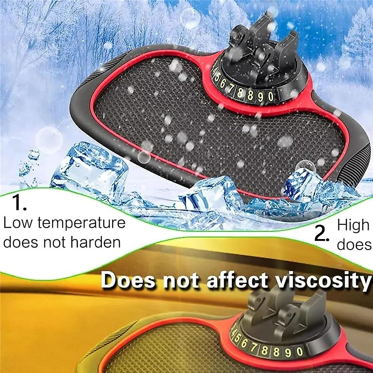 Flewsail Phone Mat, Flewsail Phone Holder for Car, Multifunction Car Anti-Slip Mat Auto Phone Holder, Flewsail Car Phone Mount, Car Phone Mount Silicone Car Pad Mat (Blue)