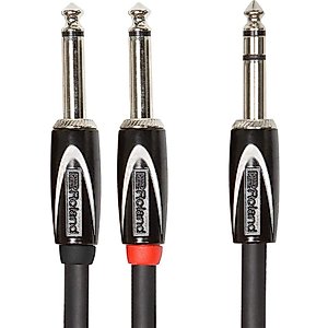 Roland Black Series Interconnect Cable, 1/4-Inch TRS (Male) to Dual 1/4-Inch, 10-Feet