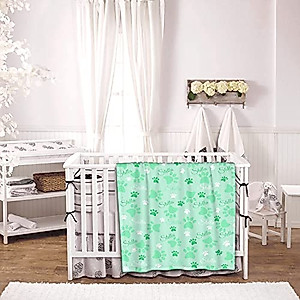 Personalized Dog Blanket Custom Dog Blanket Name Personalized Puppy Pet Blanket Dog Gift For Dog Lovers Mom Dad Cute Dog Paws Bones Soft Cozy Fleece Throw Blanket for Bed Sofa Couch Travel M For Teens