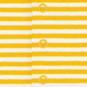 Creative Knitwear College Baby Striped Footed Romper - Michigan Wolverines Logo - Gold/White - 6-9 Months