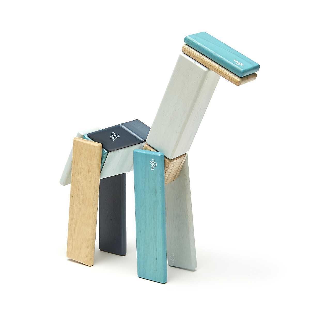 14 Piece Tegu Magnetic Wooden Block Set, Blues