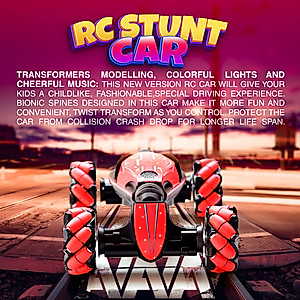 AAA777USA Remote Control Stunt Car with Gesture Control, Off-Road Drift Stunt Twist Car with 360 Degree Slips & Flips RC Toys for Kids and Adults – Birthday Gifts for Kids (Big Size)