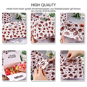 JOHOUSE 16PCS Party Favor Boxes, Football Paper Gift Boxes Goodie Bags Treat Boxes for Sports Birthday Party Decorations 6.1×3.5×3.3 inch