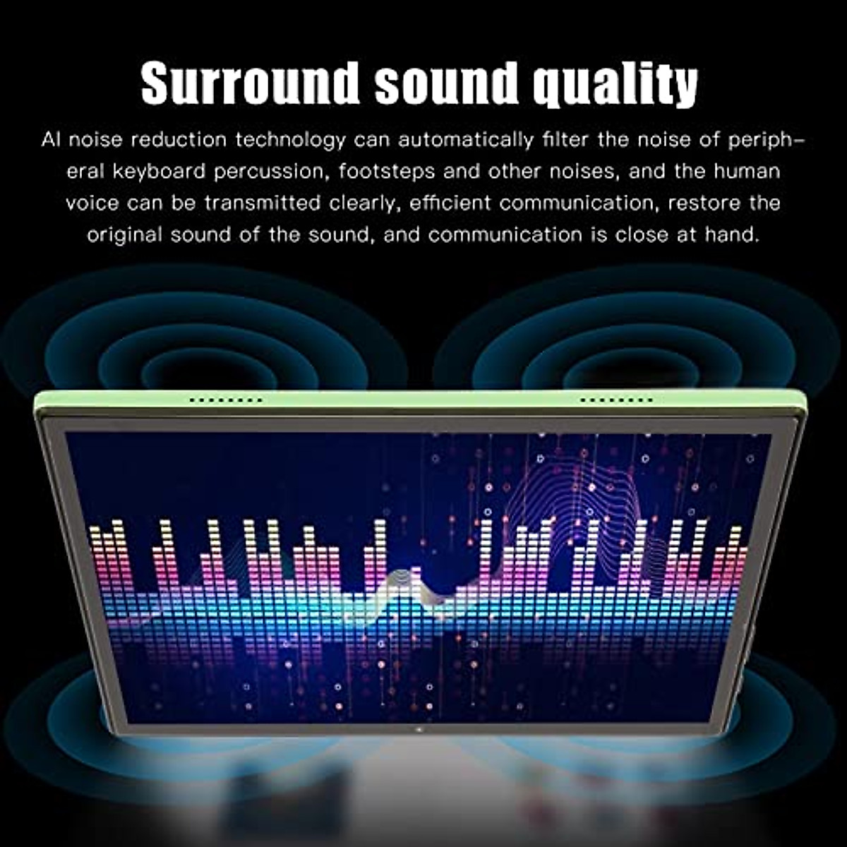 FOTABPYTI Tablet PC, 2.4G 5G WiFi 4GB RAM 128GB ROM Dual Camera 100-240V Tablet IPS HD Display 2 Card Slot for Entertainment (US Plug)