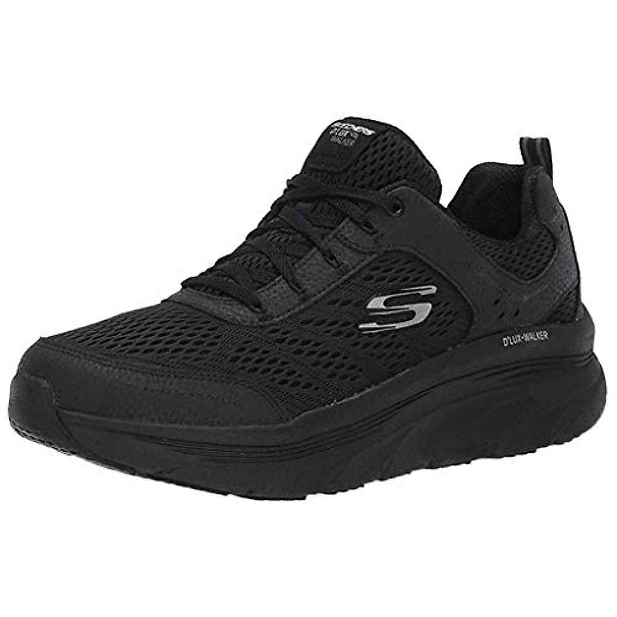 Skechers womens D'lux Walker-infinite Motion Sneaker, Black, 6 US