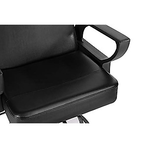 Eastmagic All Purpose Barber Chair Reclining Salon Chair for Hair Stylist Heavy Duty Base Black