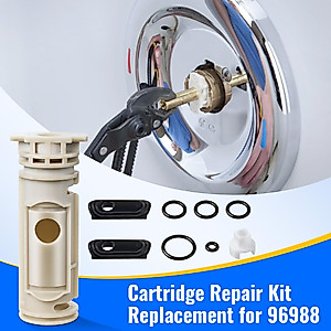 Dreyoo Cartridge Repair Kit Replacement for 96988, Repair Kit Compatible with Moen 1222/1222B Single Handle Cartridge Tub and Shower Faucets, Bathroom Cartridge Repair Kit Parts