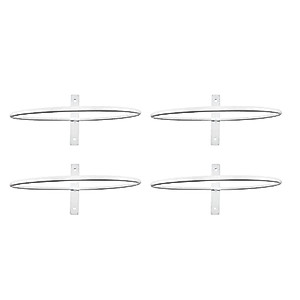 Esterno Metal Wall Ring Planters (8-Inch, White); Wall-Mounted Garden Pot Holders