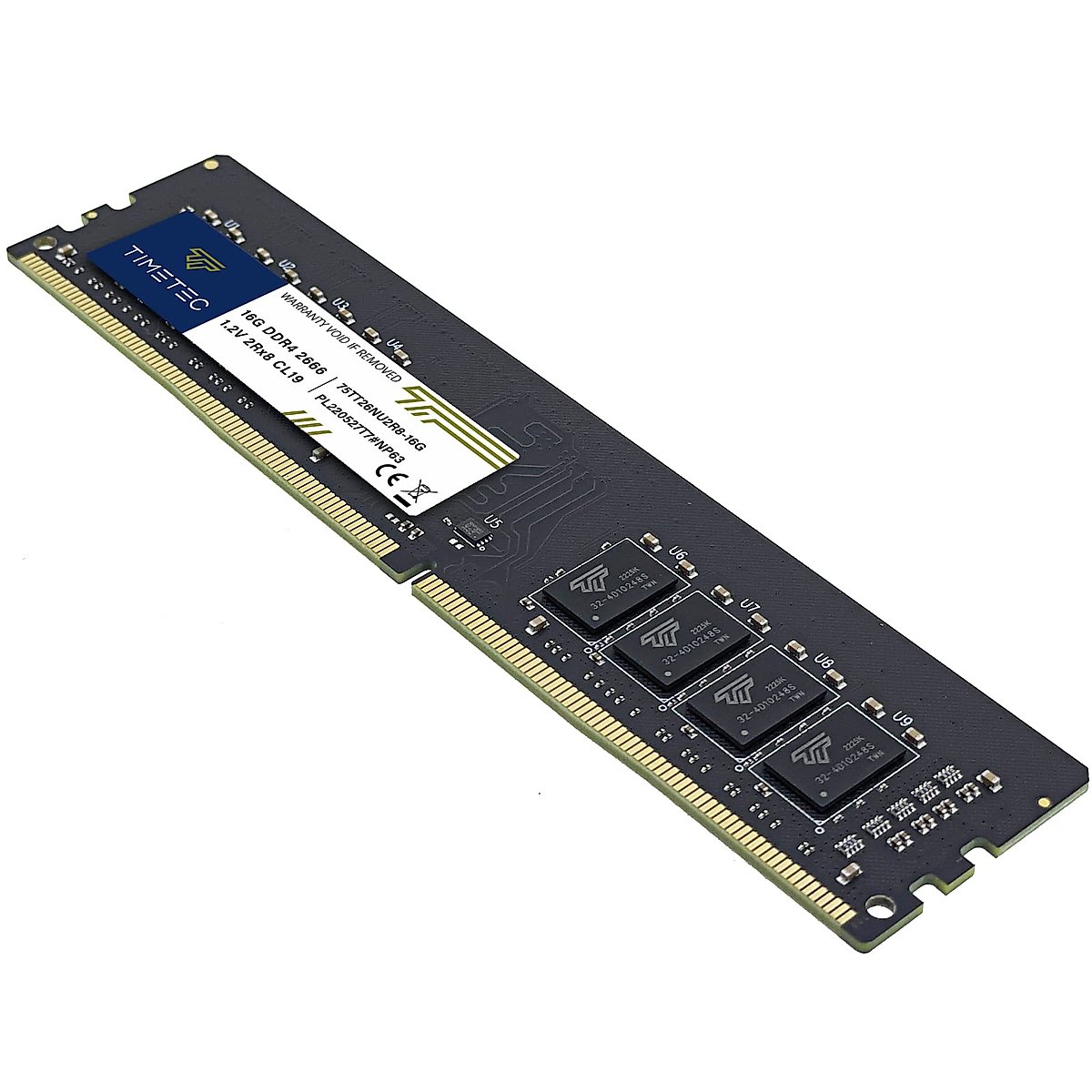 Timetec 32GB KIT(2x16GB) DDR4 2666MHz PC4-21300 Non-ECC Unbuffered 1.2V CL19 2Rx8 Dual Rank 288 Pin UDIMM Desktop Memory RAM Module Upgrade (32GB KIT(2x16GB))