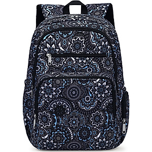 Large Travel Backpack for Women College Campus Bookbag XL Lightweight School Bag Fits 15.6 Inch Laptop Water-resistant Casual Daypack Airline Approved Carry On Backpack Grey Paisley Mochilas De Mujer