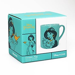 Disney Half Moon Bay Aladdin Mug - Jasmine Boxed Mug - 325ml - Dishwasher and Microwave Safe - Coffee Mug - Office Mug Mug
