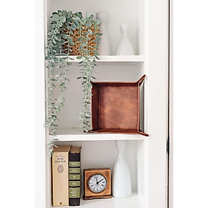 Cross Leather Valet Tray for Men with Scripture Included | EDC Dump Tray Catholic First Communion Gifts for Boys, Christian Gifts for Dad, Thoughtful Gifts for Men