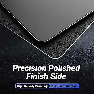 Metal Aluminum Mouse Pad, Office and Gaming Thin Hard Mouse Mat Double Sided Waterproof Fast and Accurate Control Mousepad for Laptop, Computer and PC,9.05"x7.08", Gray
