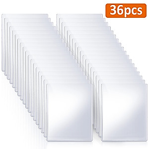 Menu Covers 8.5 x 11, 36 Pack, 2 View Restaurant Menu Covers, All Clear Vinyl Menu Sleeves, Menu Holder, Top-Loading