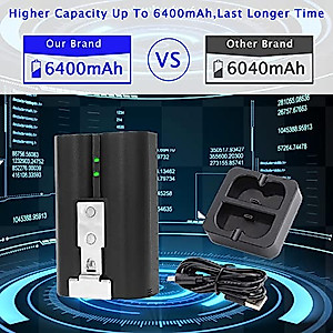 Replacement Battery with Charger Station for Ring-Doorbell Camera 1 and 2, Spotlight Camera and Stick Up Camera, Rechargeable Upgraded Lithium Li-ion Batteries 3.65V Camera Indoor