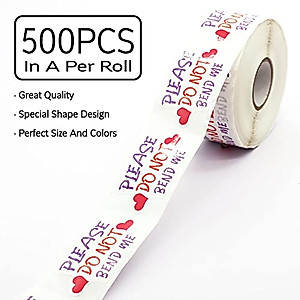 Please Do Not Bend Me Stickers,Thank You Stickers,Handmade Stickers,Small Shop Stickers,Envelopes Stickers for Small Business, Online Retailers,Handmade Goods,500 Labels Per Roll