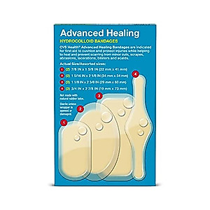 CVS Health Advanced Healing Hydrocolloid Bandages, Variety Pack, 8 Assorted Sizes