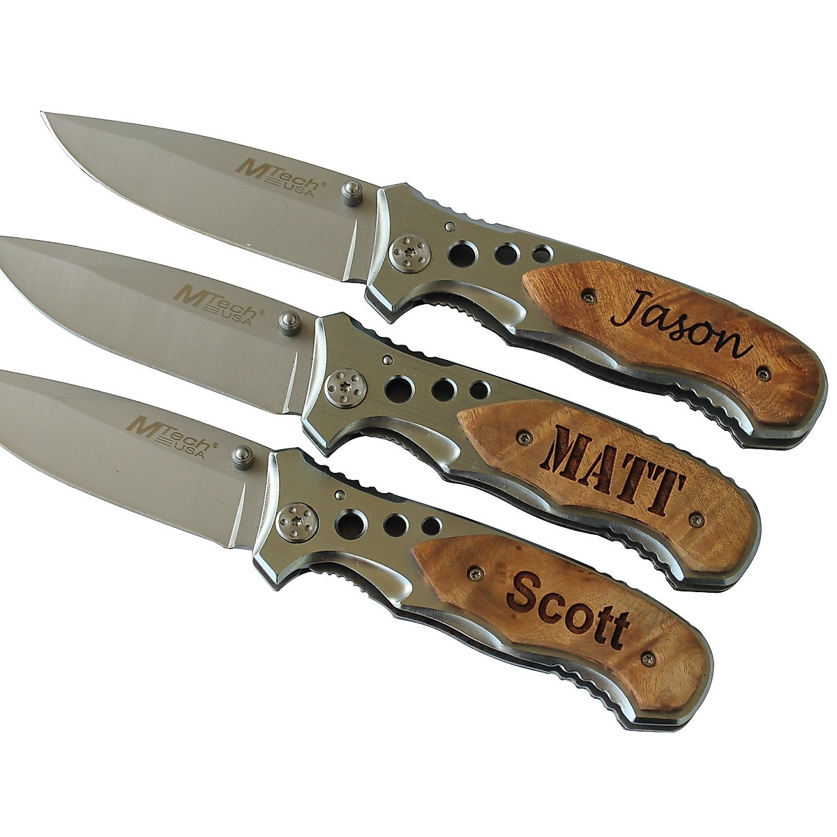 MTECH USA Free Engraving Personalized Laser Engraved Tactical Pocket Knife, Fathers Dad for Day, Groomsmen Gift, Graduation Gifts, Gifts for Men … (MT 423SL)