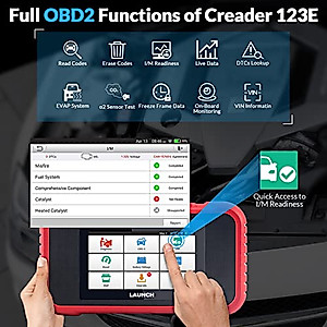 2023 LAUNCH OBD2 Scanner CRP123E Elite Code Reader for ABS SRS Engine Transmission Car Diagnostic Tool with Oil Reset, SAS Reset, Throttle Adaptation, One-Click Lifetime Update, Upgrade of CRP123