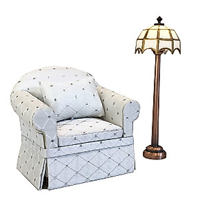 Mini Dollhouse Floor lamp, LED Miniature Lighting for Dolls House Decor, Battery Operated Functional Light Accessories