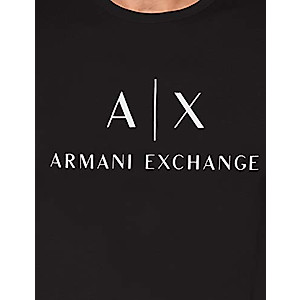 A|X ARMANI EXCHANGE mens Classic Crew Logo T-shirt T Shirt, Black, X-Small US