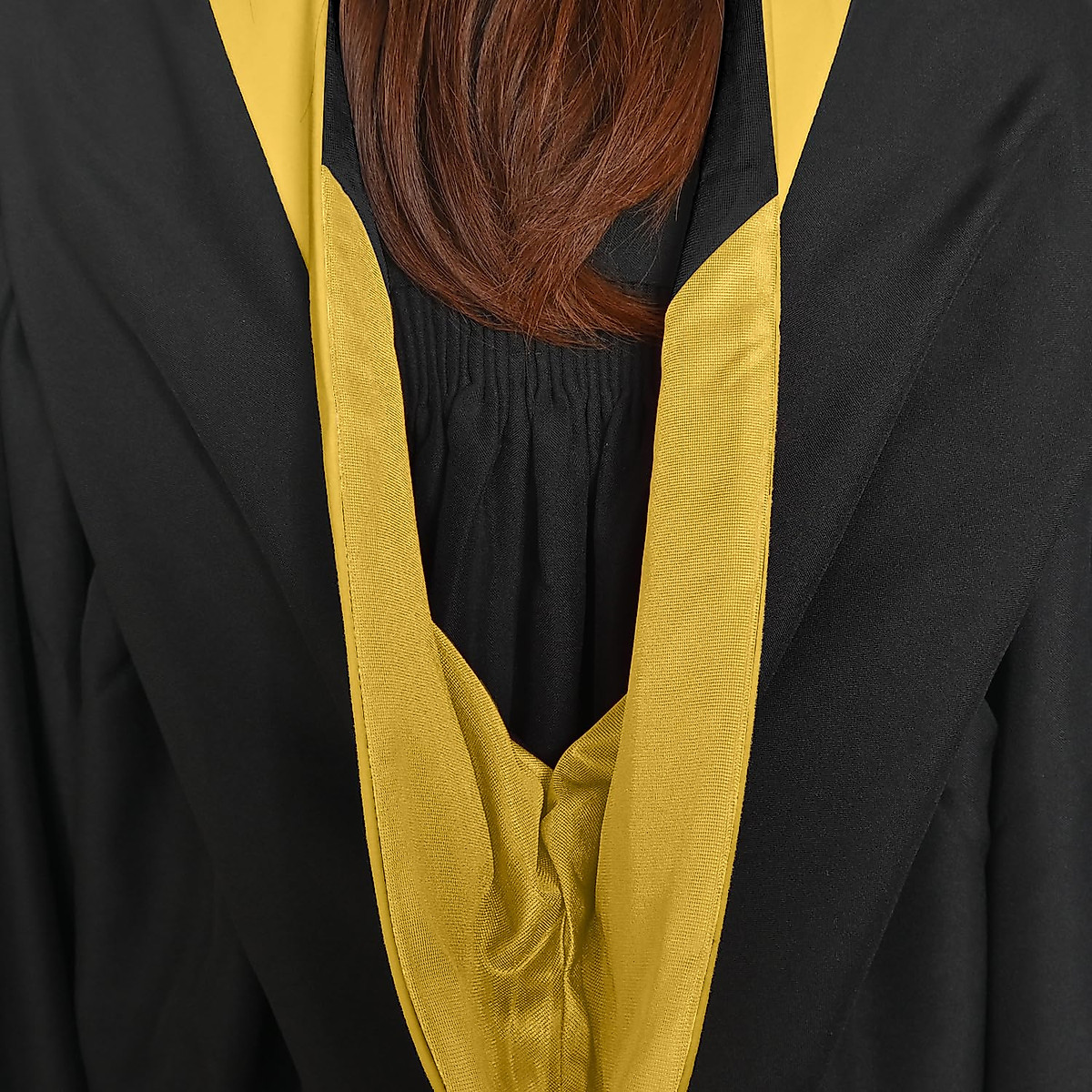 Endea Graduation Bachelors Hood for Science, Mathematics, Political Science, College Degrees - University Academic Regalia (Gold/Gold/Black)
