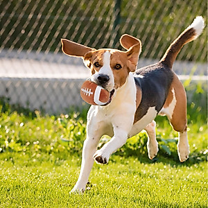 TONYFY Dog Toys Balls - Chewable Plush Rugby for Dogs, Soft Pet Squeaky Ball Stuffed with Fluffy, Durable Indoor & Outdoor Dog Puzzle Toy, Birthday for Puppy Small and Medium Breeds