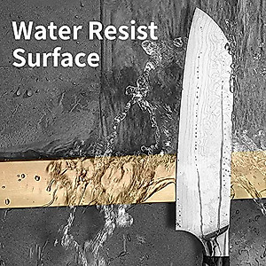 MIAOHUI Wood Magnetic Knife Strip, Kitchen Magnet Knife Holder for Wall, Magnetic Knife Bar with Multipurpose Use as Knife Rack, Kitchen Utensil Holder and Organizer (15.7 inches)