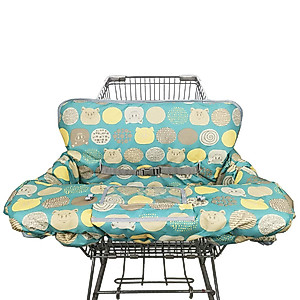 Shopping Cart Covers for Baby Girl boy, Large High Chair Cover with Cell Phone Holder for Toddler boy Girl, Grocery Cart Cover, Padded(Polka Cute)