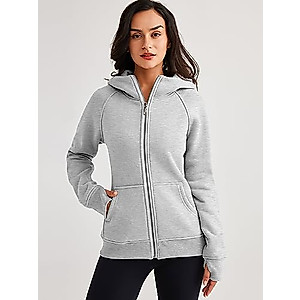 Trendy Queen Womens Fleece Jackets Full Zip Sweatshirts Oversized Hoodies Long Sleeve Sweaters With Pockets Winter Fall Outfits Y2k Fashion Teen Girls Clothes