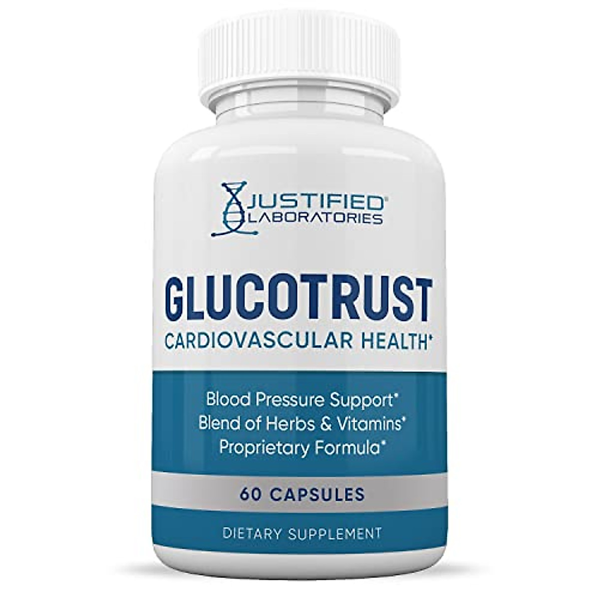 Glucotrust Advanced Formula 620MG Formula All Natural Cardiovascular Support Supplement Pills 60 Capsules