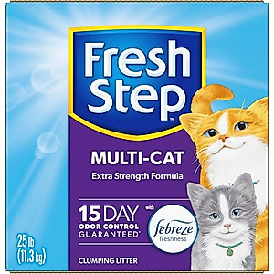 Fresh Step Multi-Cat Litter, Scented with Febreze, 25 Lb