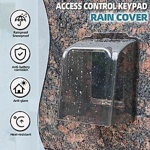 dgyezhao Plastic Doorbell Rain Cover, Plastic Doorbell Water Shield Waterproof Protector Doorbell Access Control Attachment for Door Access/Attendance Machine/Doorbell Chime(Grey)