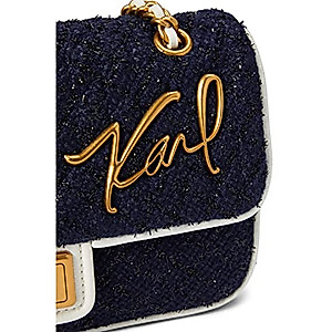 Karl Lagerfeld Paris Agyness Shoulder Bag Navy/White One Size