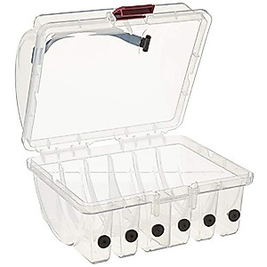 Plano 108700 Leader Spool Box, Clear, One Size, Transparent/Black