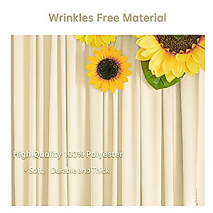 Wrinkle Free 20ft × 10ft Champagne Backdrop Curtain for Party Wedding 4 Panels 5ft×10ft Silky Polyester Champagne Drapes for Backdrop Decor Birthday Baby Shower Photography Photo Background