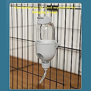 HEEPDD Pet Standing Water Dispenser Feeder Bowl, 500ml No Drip Automatic Water Bottle Food Feeder for Cats Dogs