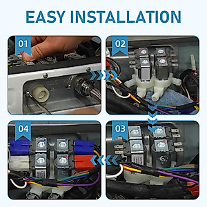 5220FR2008F Water Inlet Valve and Dispenser Valve Replacement Part Fit for kenMore&LG Washers by AMI PARTS