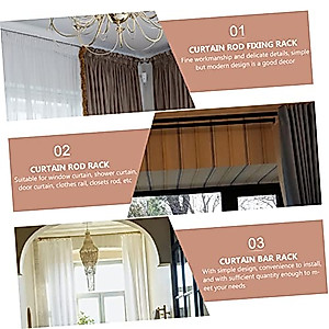 Garneck 16 Pcs Curtain Rod Holder Shower Curtain Hangers Heavy Duty Hangers Ceiling Hanging Hook Shower Curtain Bracket Curtain Bracket Hooks Curtain Hook Holders Curtain Accessories Red