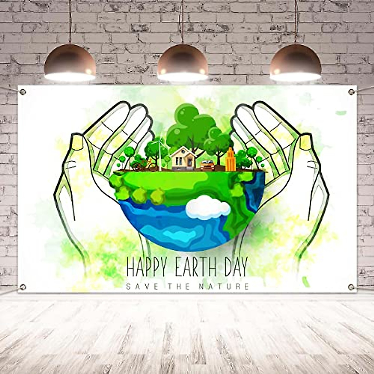 Happy Earth Day Photo Backdrop Save The Nature Banner April 22 Environmental Protection Earth Day Party Deocrations and Supplies for Home Classroom Office